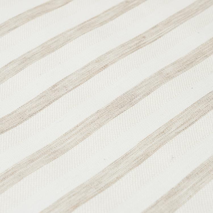 Textured Linen Stripe - White Wallpapers | Schumacher