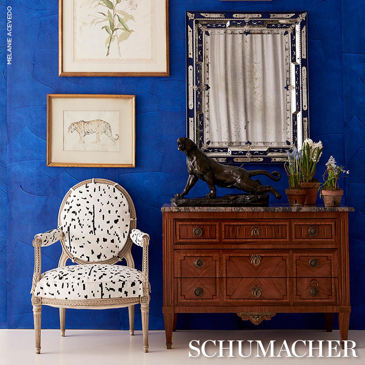 Hand Combed Plaster - Yves Blue Wallpapers | Schumacher