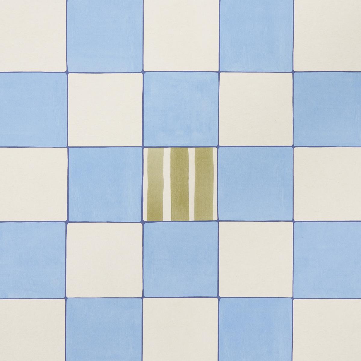 Gambit Panel - Sky & Deep Navy Wallpapers | Schumacher