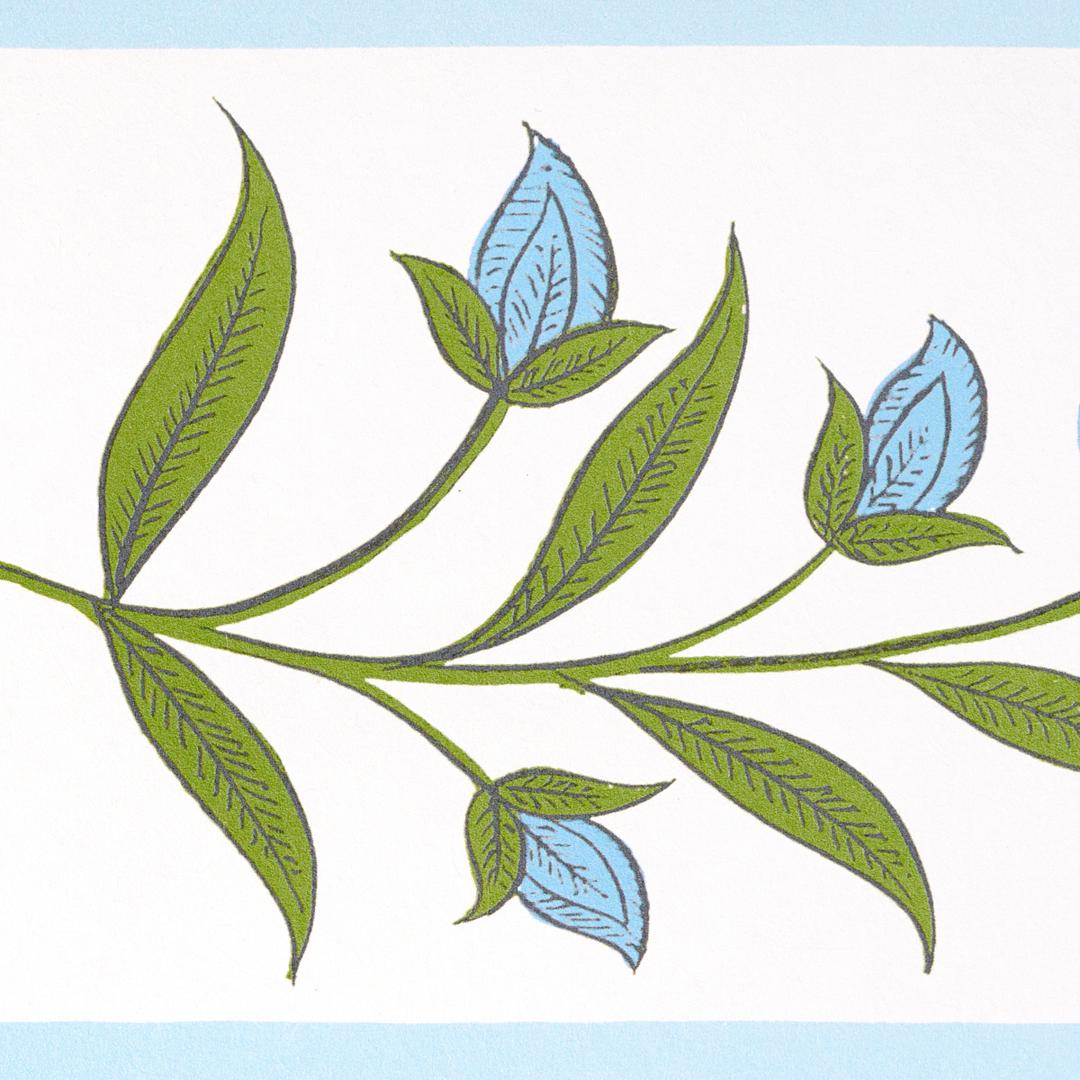 Royal Poppy Panel A - Blue Wallpapers | Schumacher