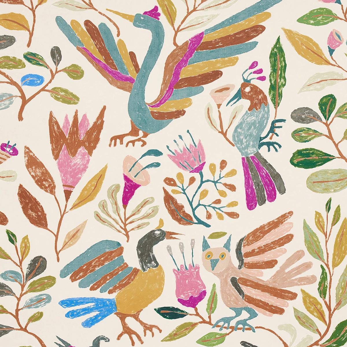 Canopy - Multi Birds Wallpapers | Schumacher