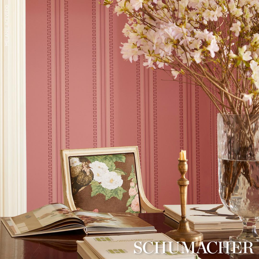 Greco Stripe - Pink Wallpapers | Schumacher