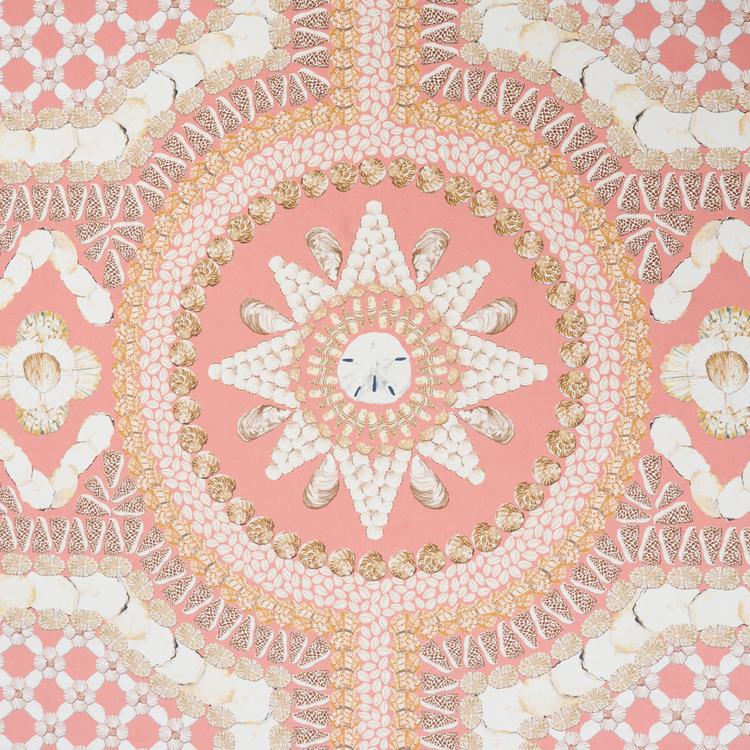 Shell Grotto Panel A - Coral Wallpapers | Schumacher