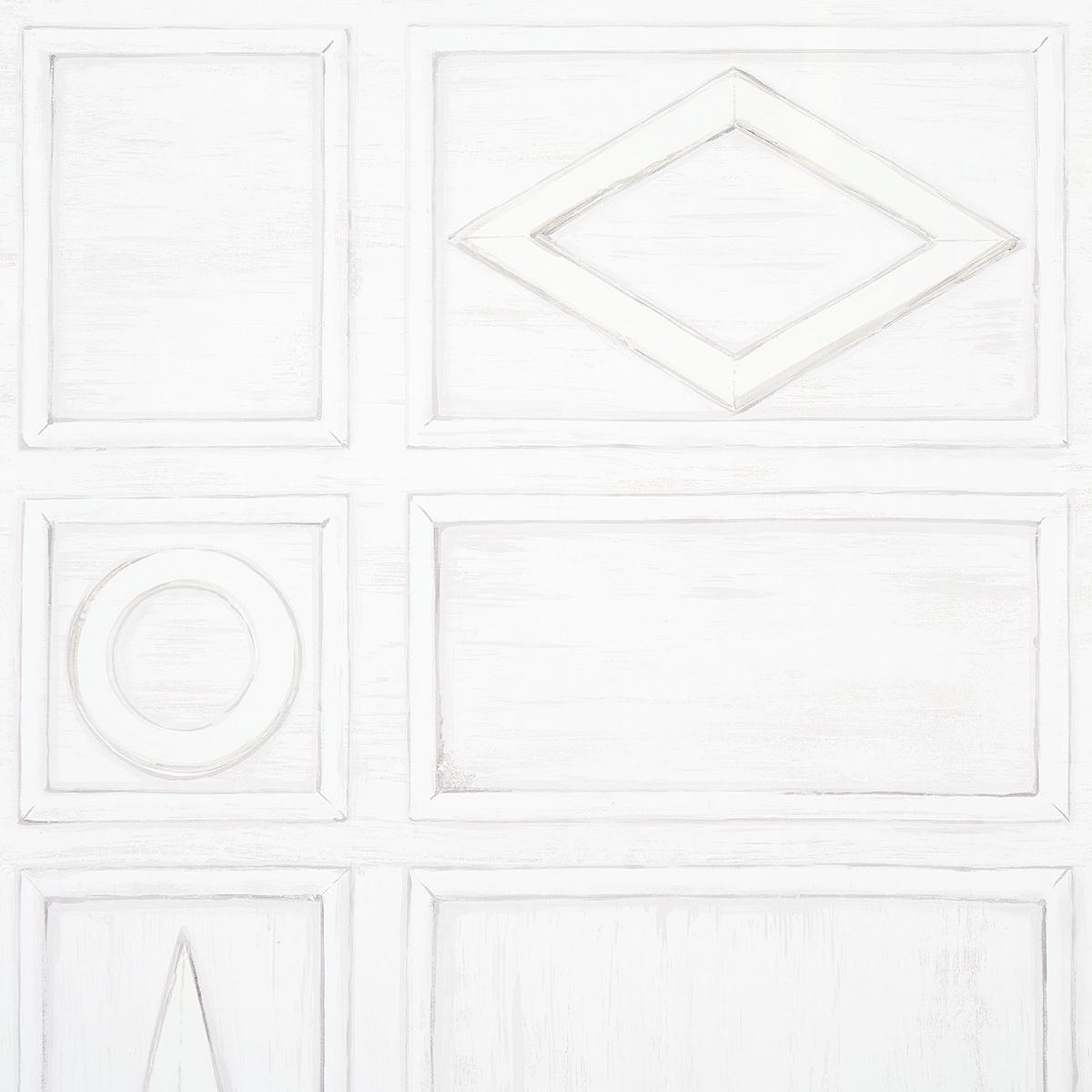 Swedish Manor Panel B - White Wallpapers | Schumacher