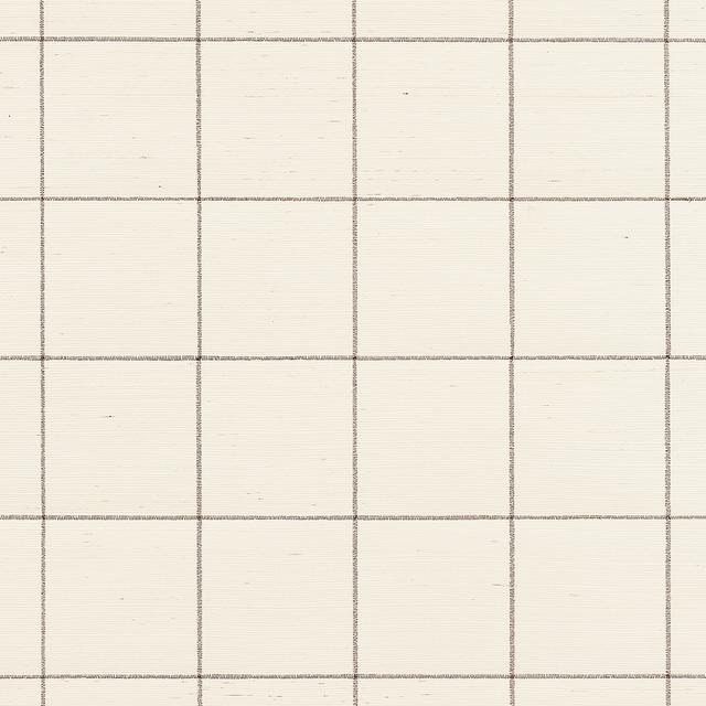 Windowpane Embroidered Sisal - Java Wallpapers | Schumacher