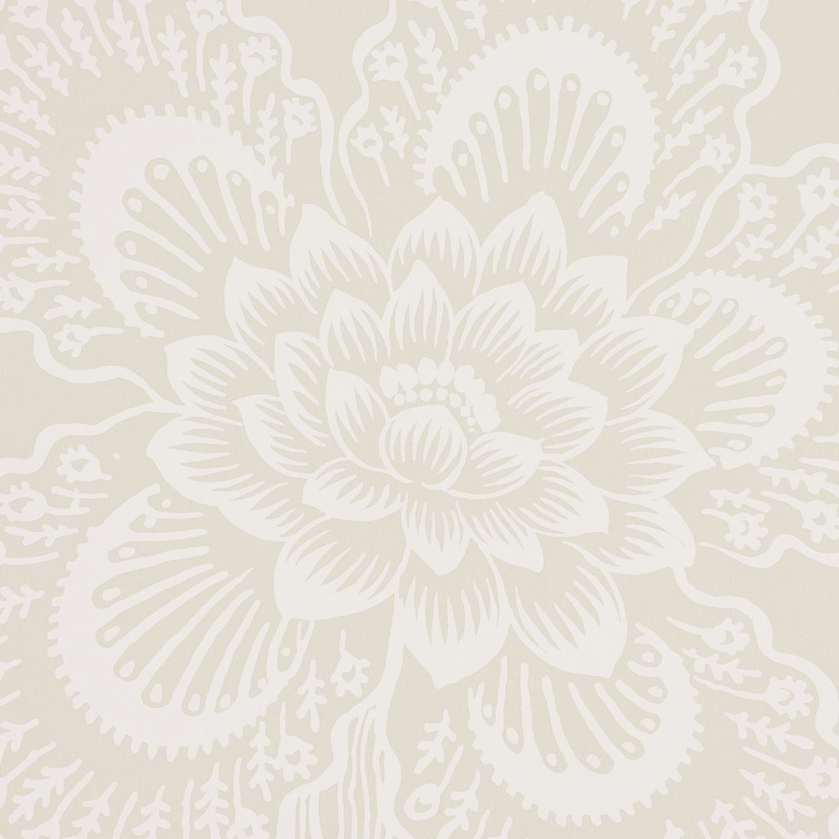 Hothouse Flowers Silhouette - Cream Wallpapers | Schumacher