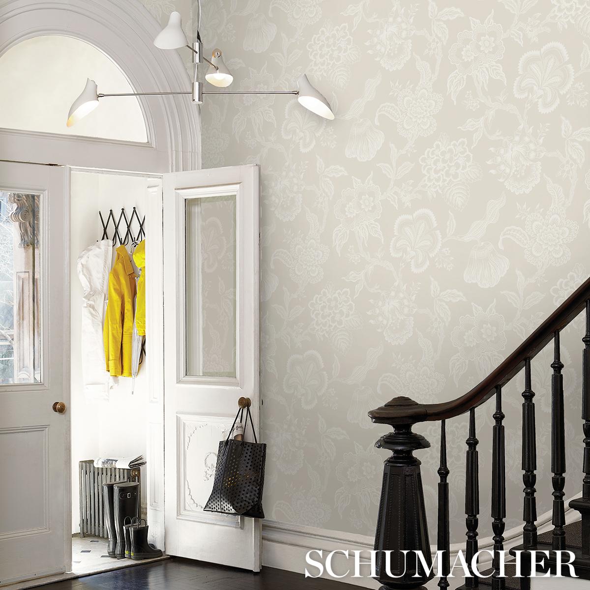 Hothouse Flowers Silhouette - Cream Wallpapers | Schumacher