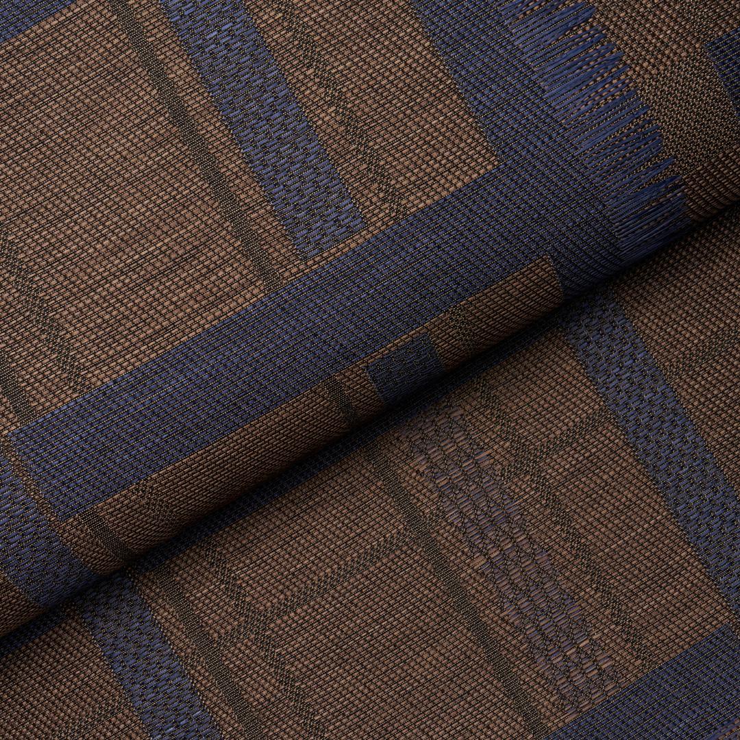 Axel Plaid Wallcovering - Navy/Espresso Wallpapers | Schumacher