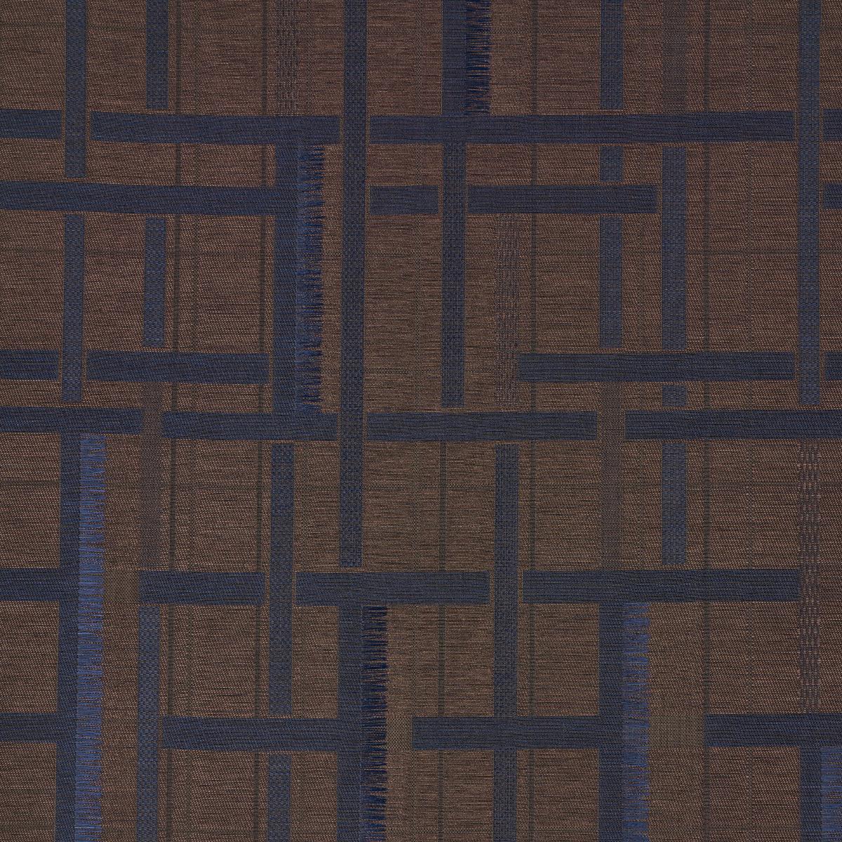 Axel Plaid Wallcovering - Navy/Espresso Wallpapers | Schumacher