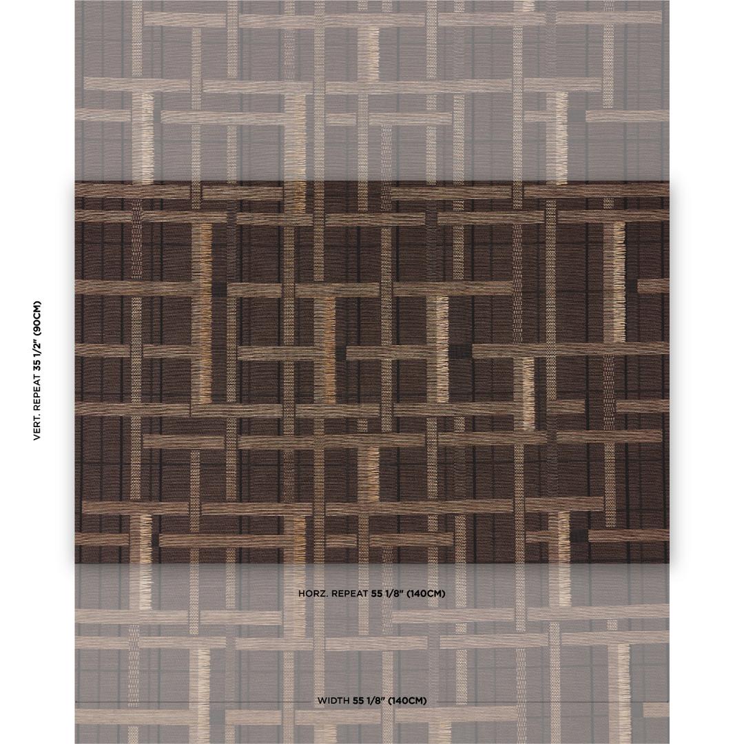 Axel Plaid Wallcovering - Saddle Brown Wallpapers | Schumacher