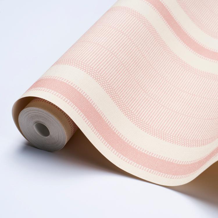 Ipala Stripe Vinyl - Blush Wallpapers | Schumacher