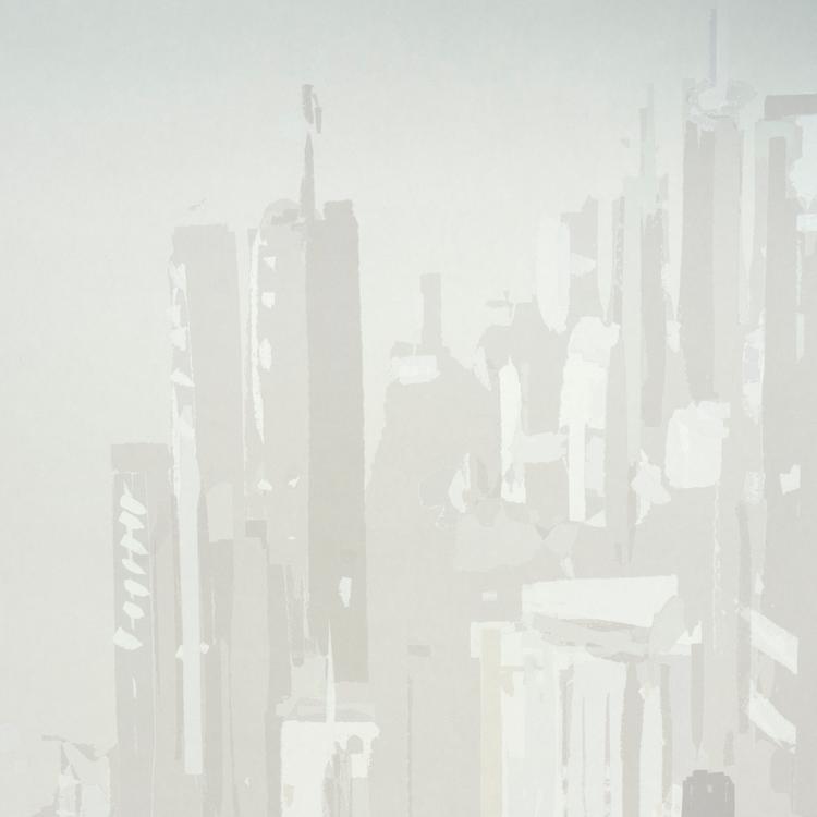 Pascal Campion's New York Skyline - Soft Gray Wallpapers | Schumacher