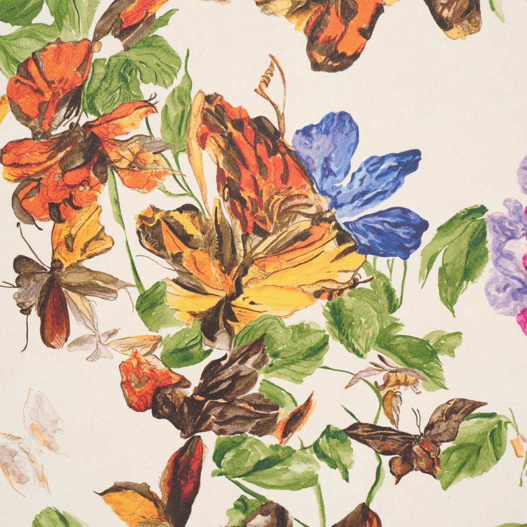 Pyne Butterfly - Monarch Orange Wallpapers | Schumacher