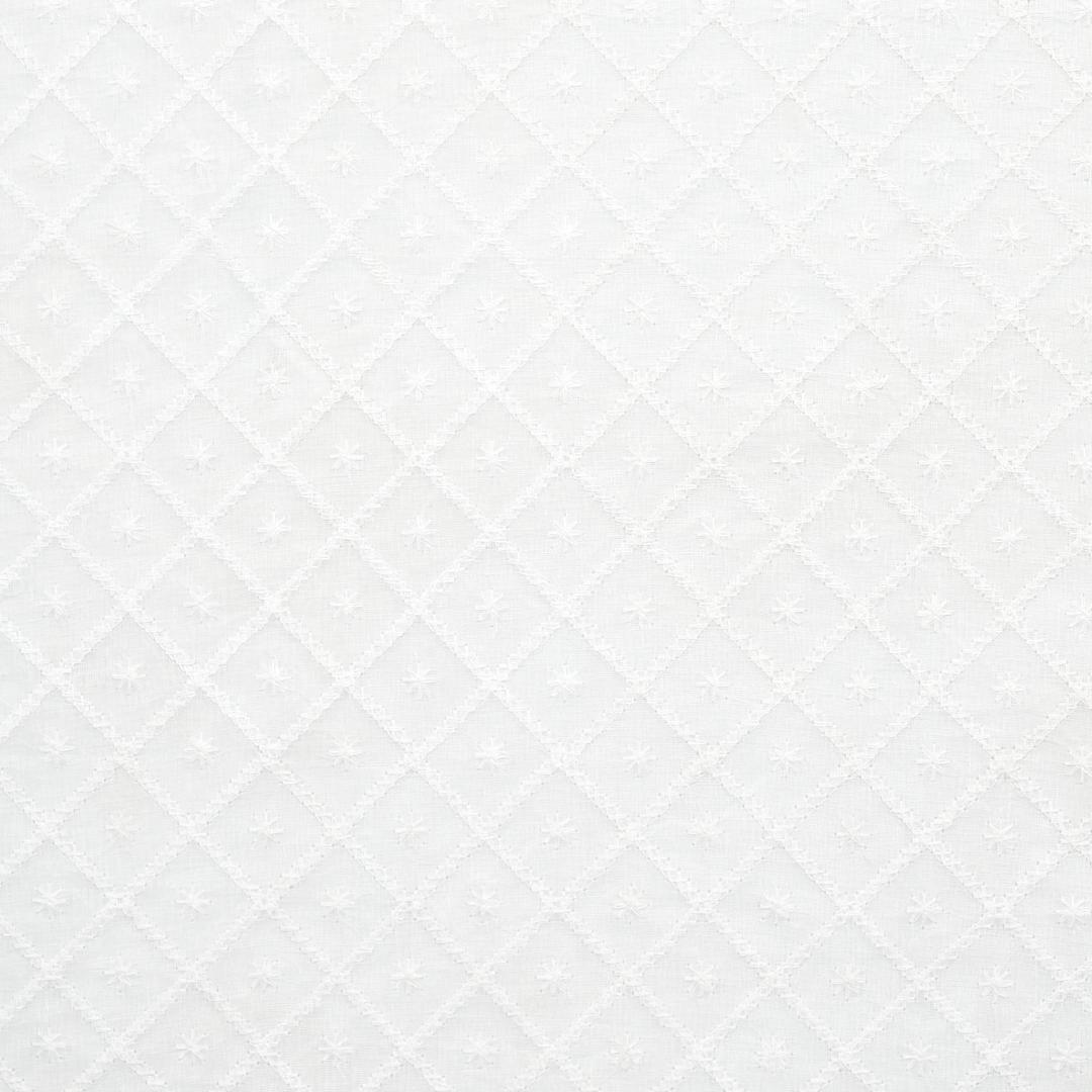 Isabella Sheer Embroidery - Ivory Fabrics | Schumacher