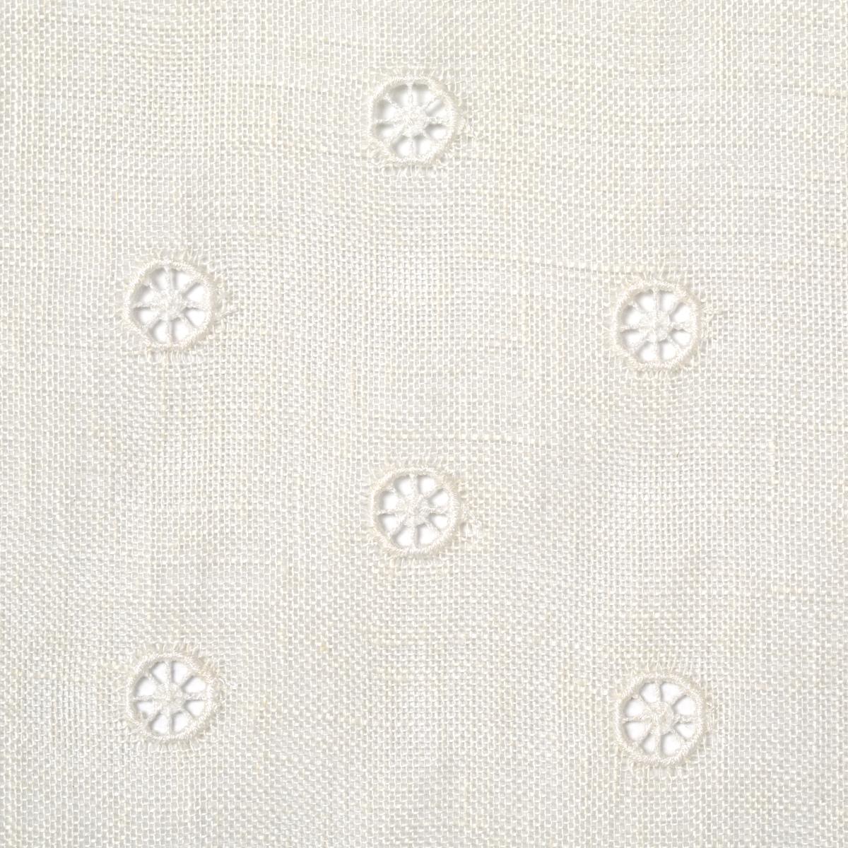 Olivia Sheer Embroidery - Eggshell Fabrics | Schumacher