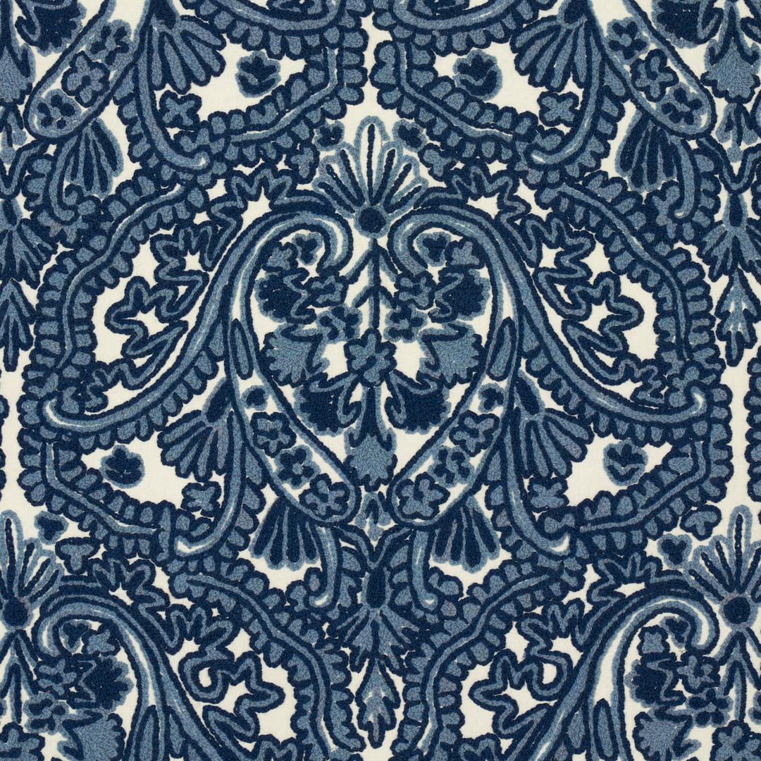 Claremont Crewel Embroidery - Delft Fabrics | Schumacher