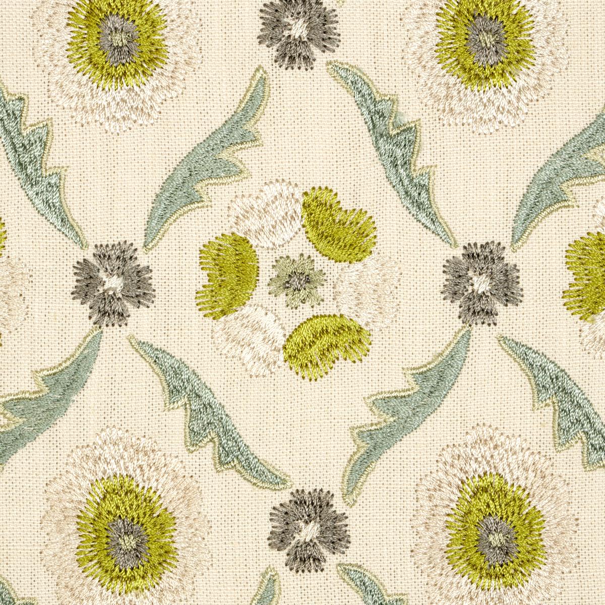 Claremont Embroidery - Chartreuse Fabrics | Schumacher