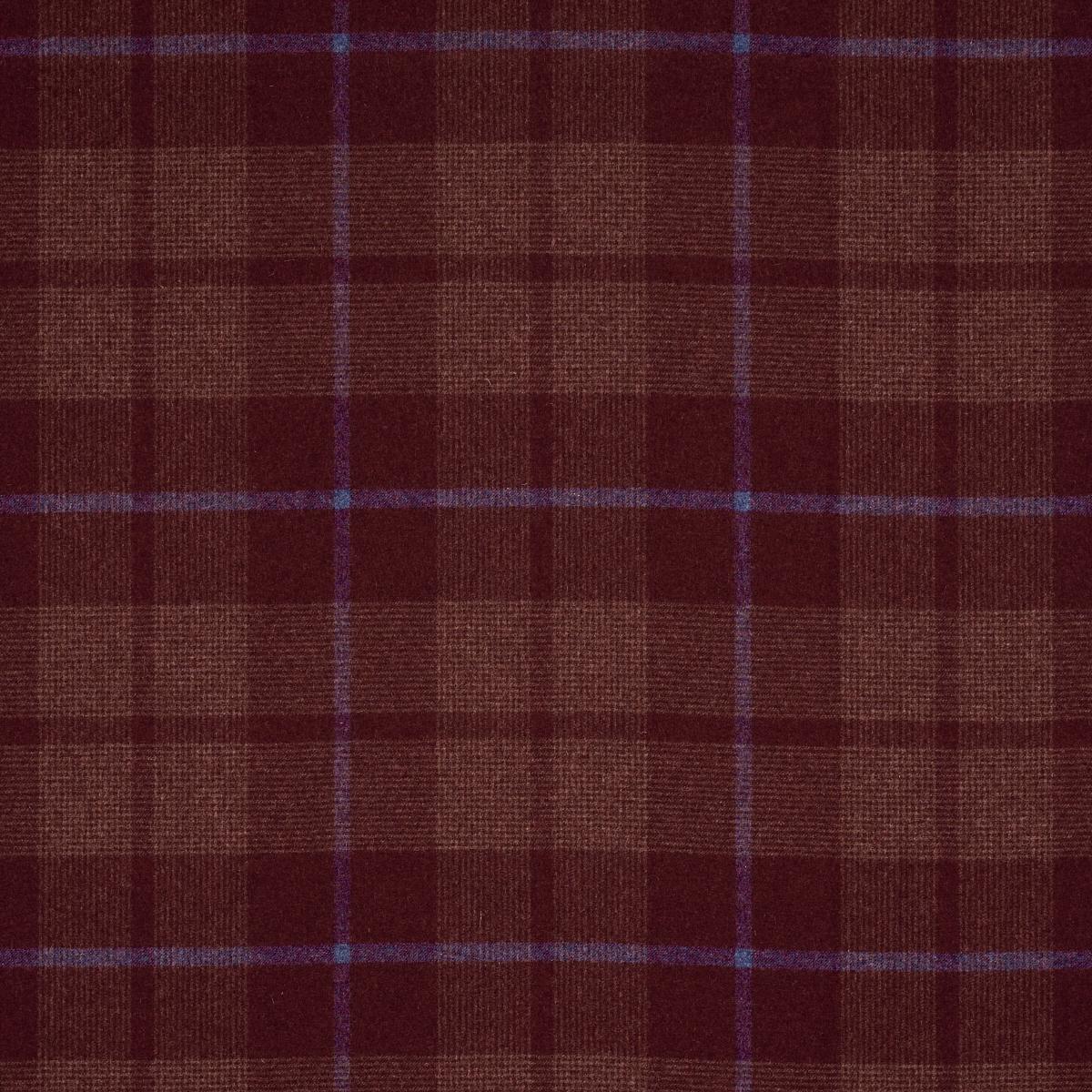 Montana Wool Plaid - Burgundy Fabrics | Schumacher