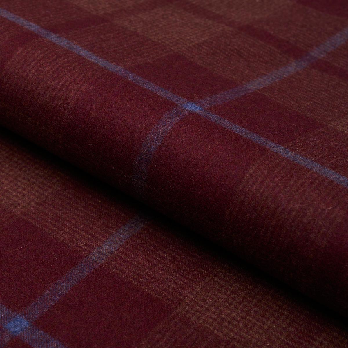 Montana Wool Plaid - Burgundy Fabrics | Schumacher
