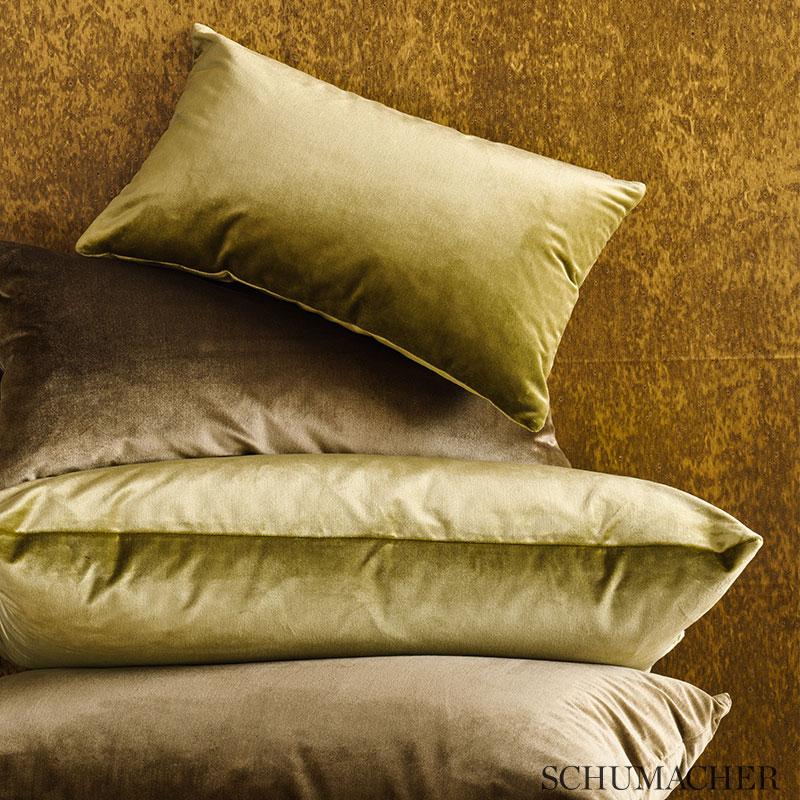 Venetian Silk Velvet - Moss Fabrics | Schumacher