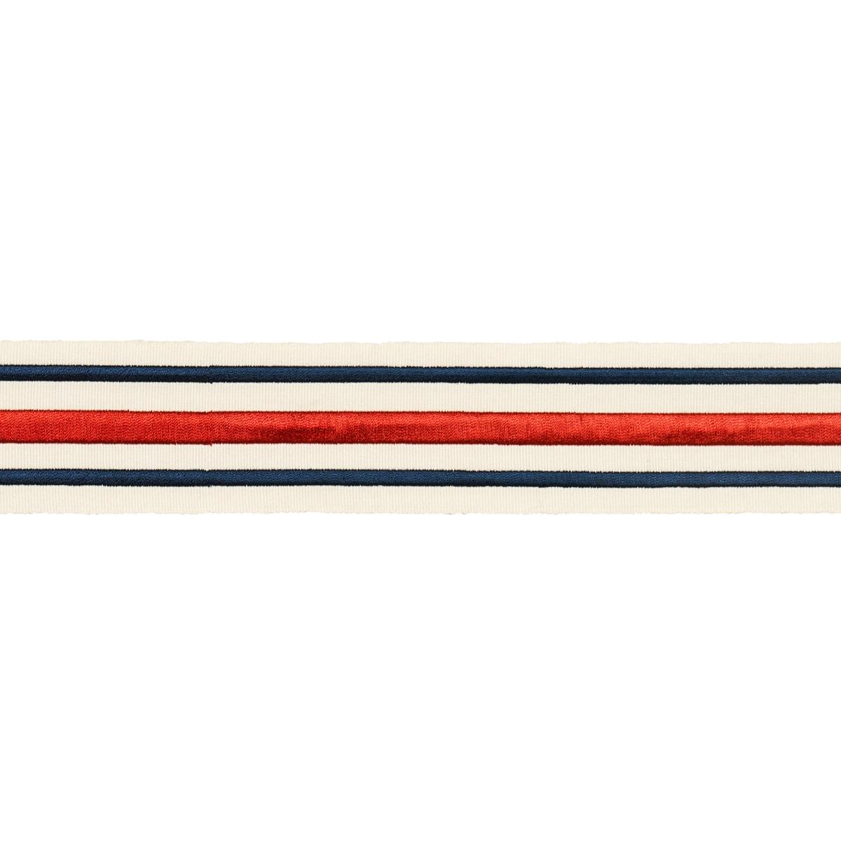 Military Stripe Tape - Red & Navy Trims | Schumacher