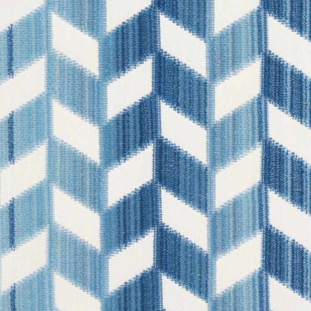 Chevron Strié Velvet - Porcelain Fabrics | Schumacher