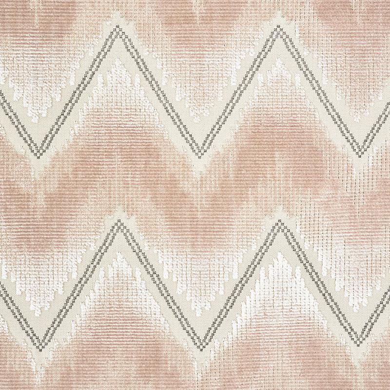 Chevron Velvet - Blush Fabrics | Schumacher