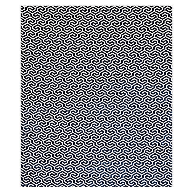 Ming Fret Velvet - Navy Fabrics | Schumacher