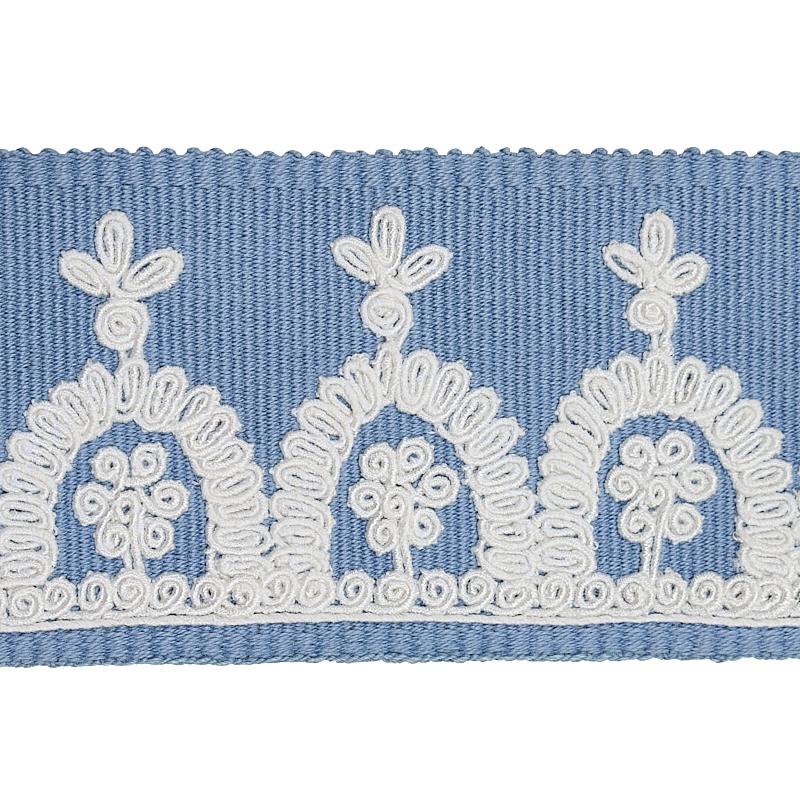 Noelia Embroidered Tape - Chambray Trims | Schumacher