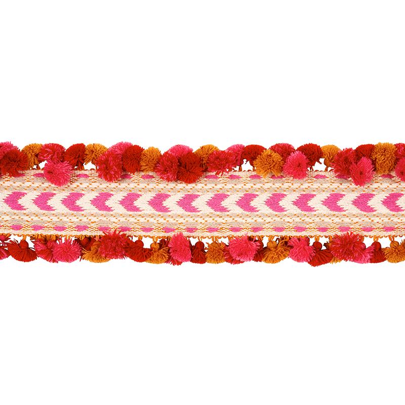Maracana Pom Tape - Pink Trims | Schumacher