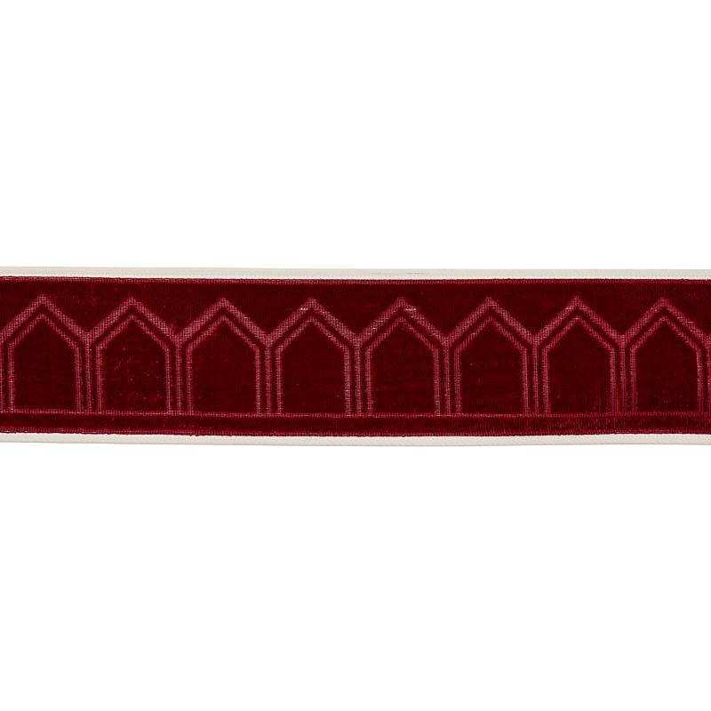 Vizier Velvet Tape - Ruby Trims | Schumacher