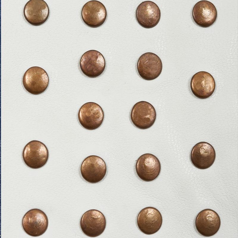 Studded Leather Trim - Ivory Trims | Schumacher