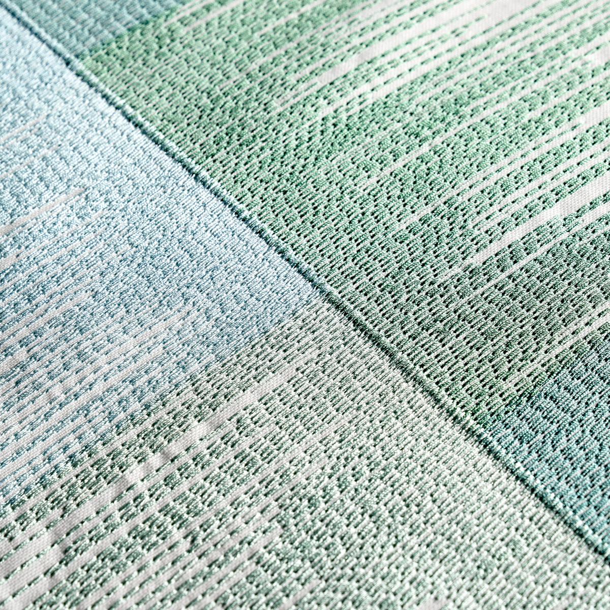 Sunburst Stripe Embroidery - Mineral Fabrics | Schumacher