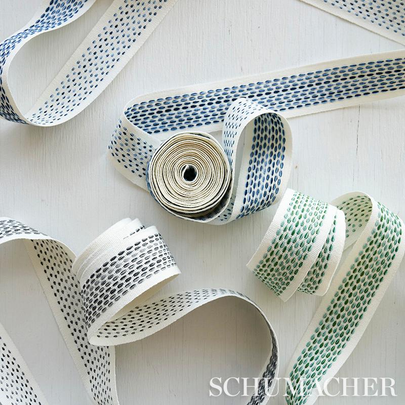 Portola Tape Indoor/Outdoor - Blue Trims | Schumacher