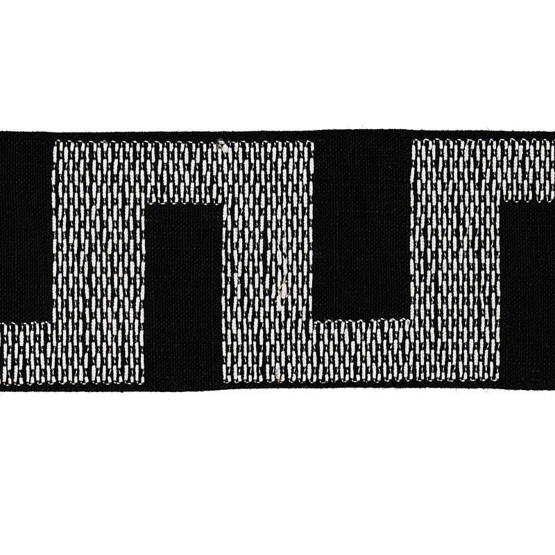 Matrix Tape - Ivory On Black Trims | Schumacher