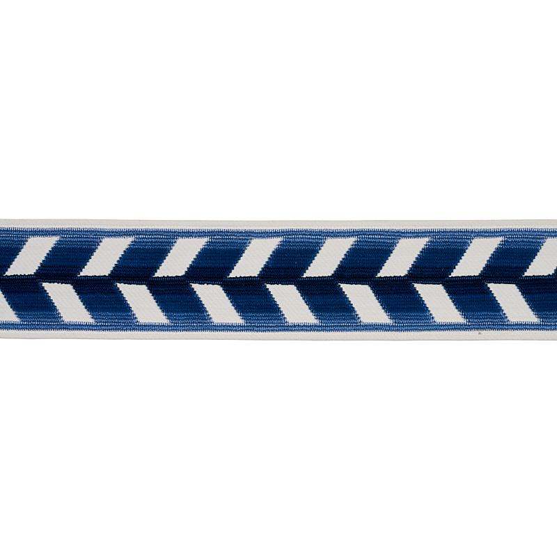 Chevron Strie Velvet Tape - Lapis Trims | Schumacher