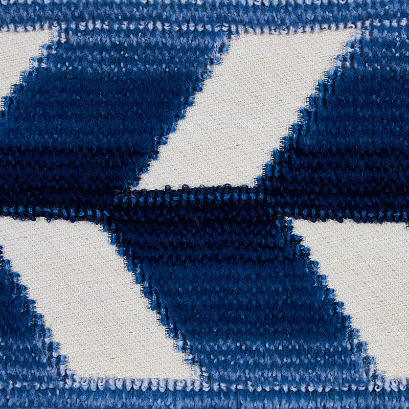 Chevron Strie Velvet Tape - Lapis Trims | Schumacher