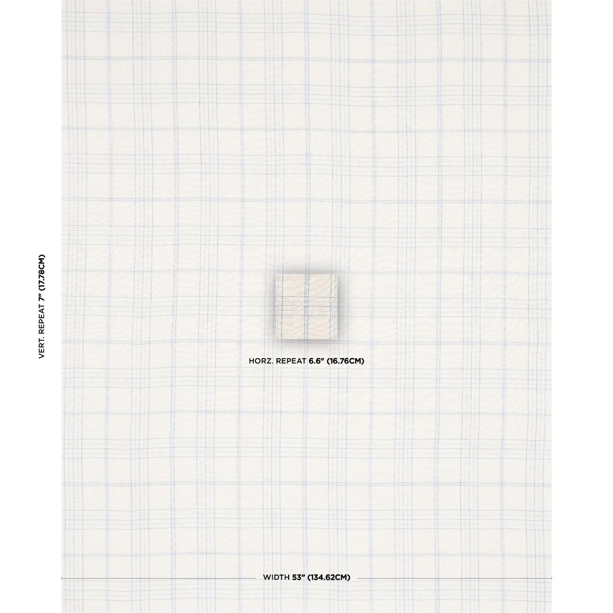 Nils Plaid Linen - Blue Fabrics | Schumacher