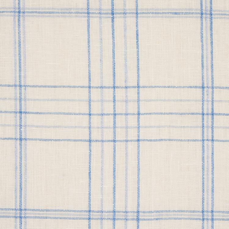 Nils Plaid Linen - Blue Fabrics | Schumacher