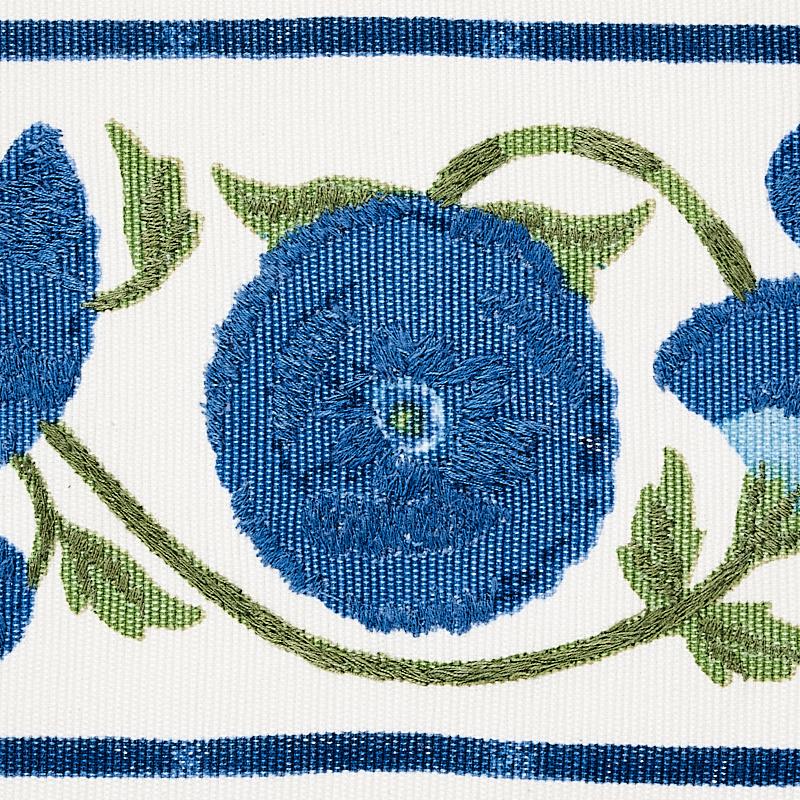 Saranda Flower Embroidery Tape - Royal Trims | Schumacher
