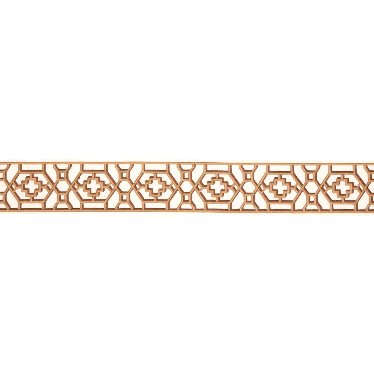 Zanzibar Trellis Tape - Camel Trims | Schumacher