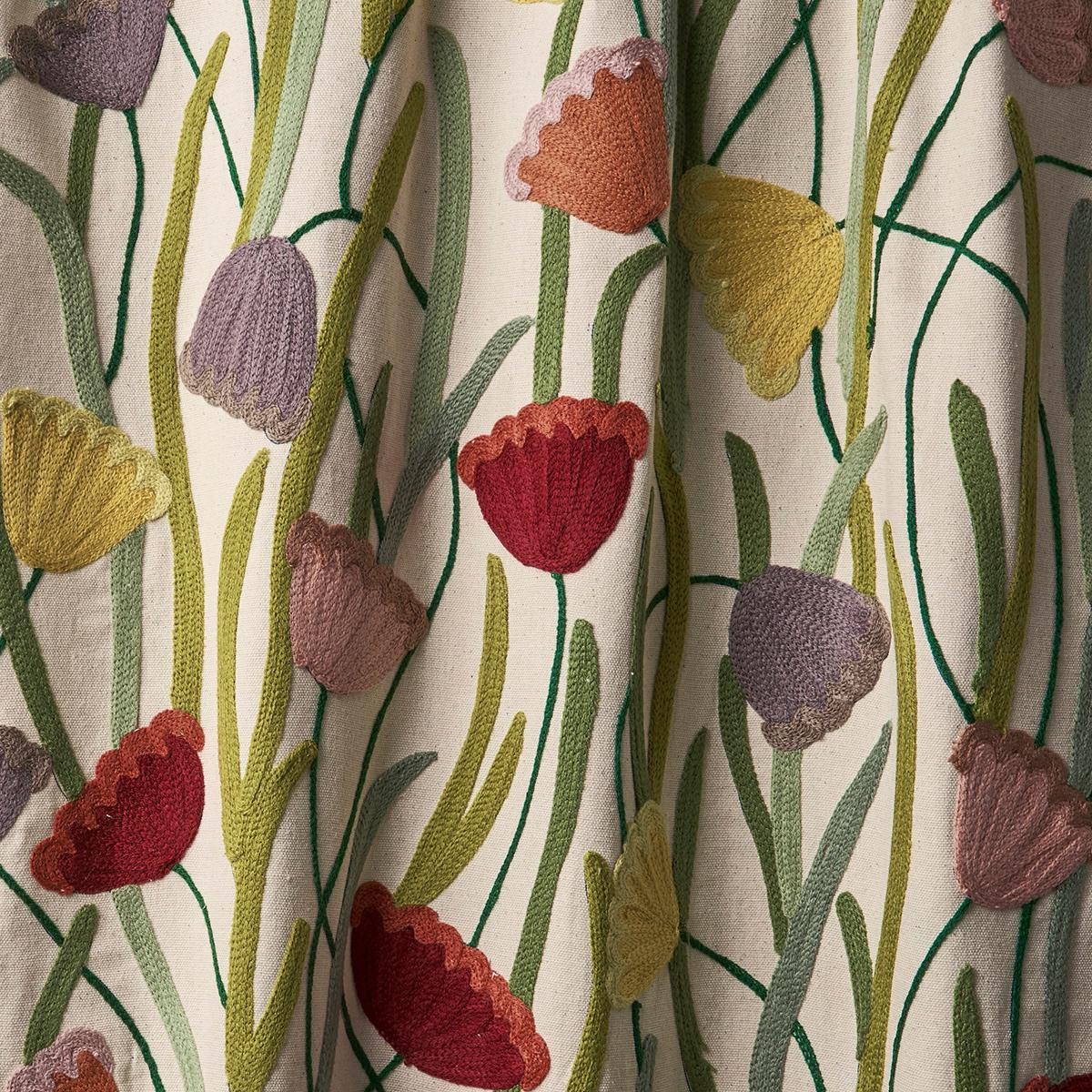 Deco Flower Embroidery - Multi Fabrics | Schumacher