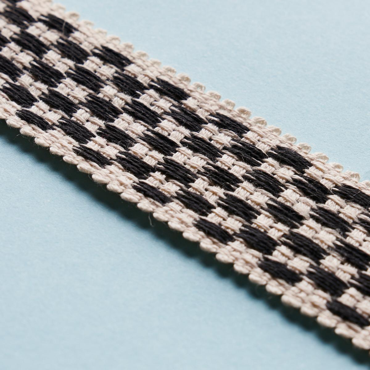 Crawford Check Tape Medium - Basalt Trims | Schumacher