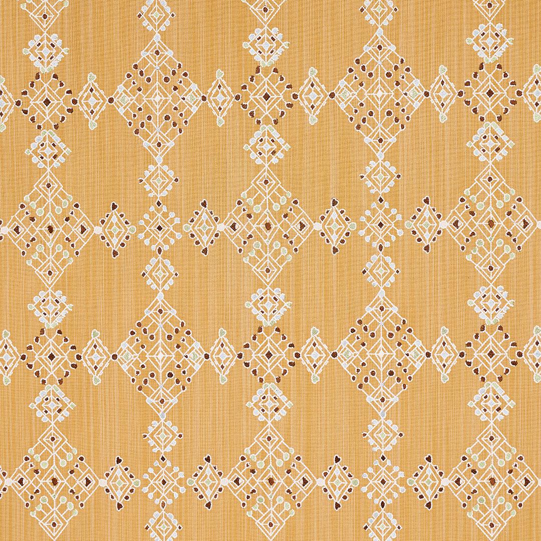 Kalindi Embroidery - Saffron Fabrics | Schumacher
