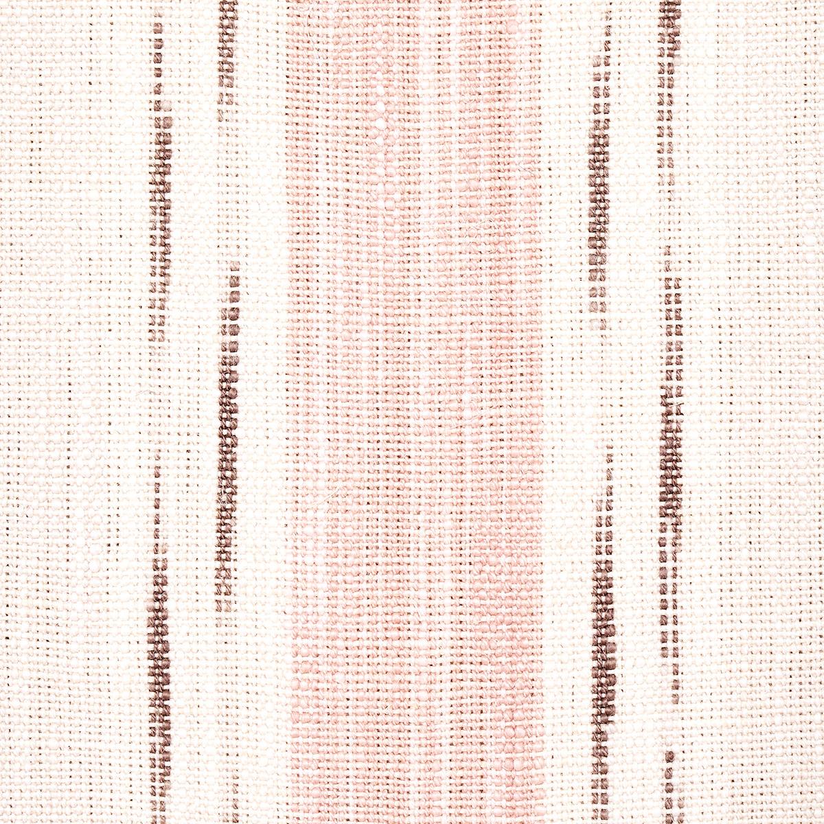Mirza Ikat Stripe - Blush On Natural Fabrics | Schumacher