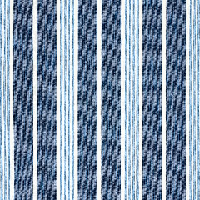 Hampton Stripe Indoor/Outdoor - Indigo Fabrics | Schumacher