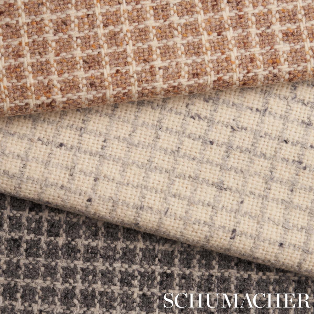 Hudson Wool Check - Camel Fabrics | Schumacher