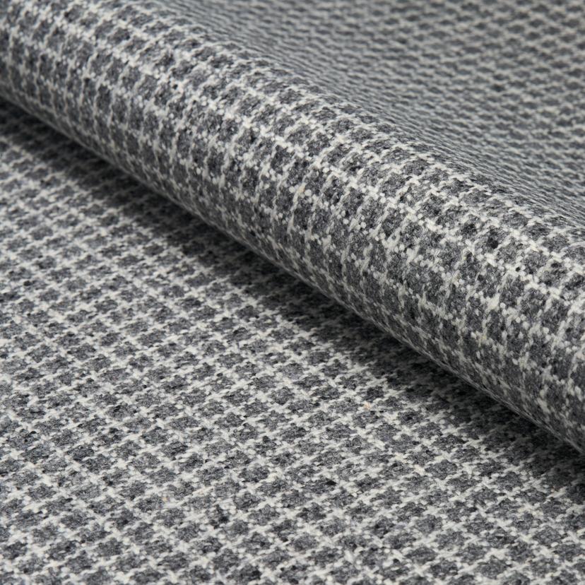 Hudson Wool Check - Grey Fabrics | Schumacher