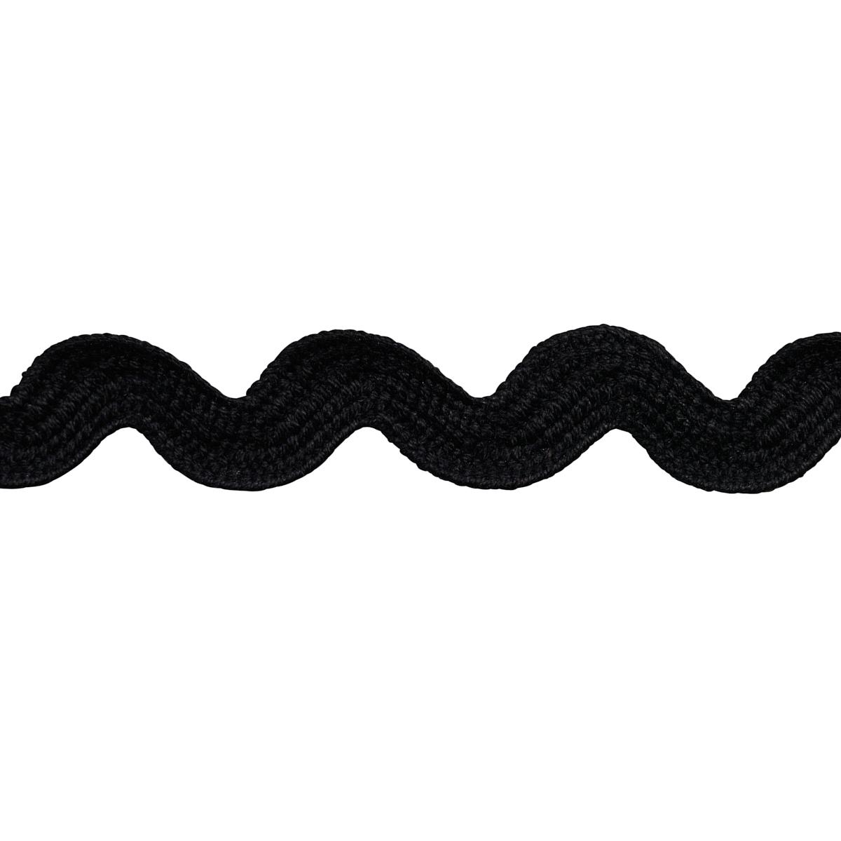 Ric Rac Tape Medium - Black Trims | Schumacher