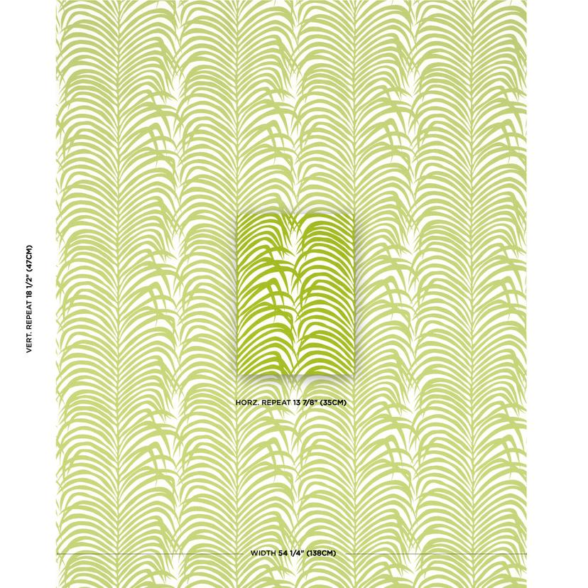 Zebra Palm Woven Indoor/Outdoor - Green Fabrics | Schumacher